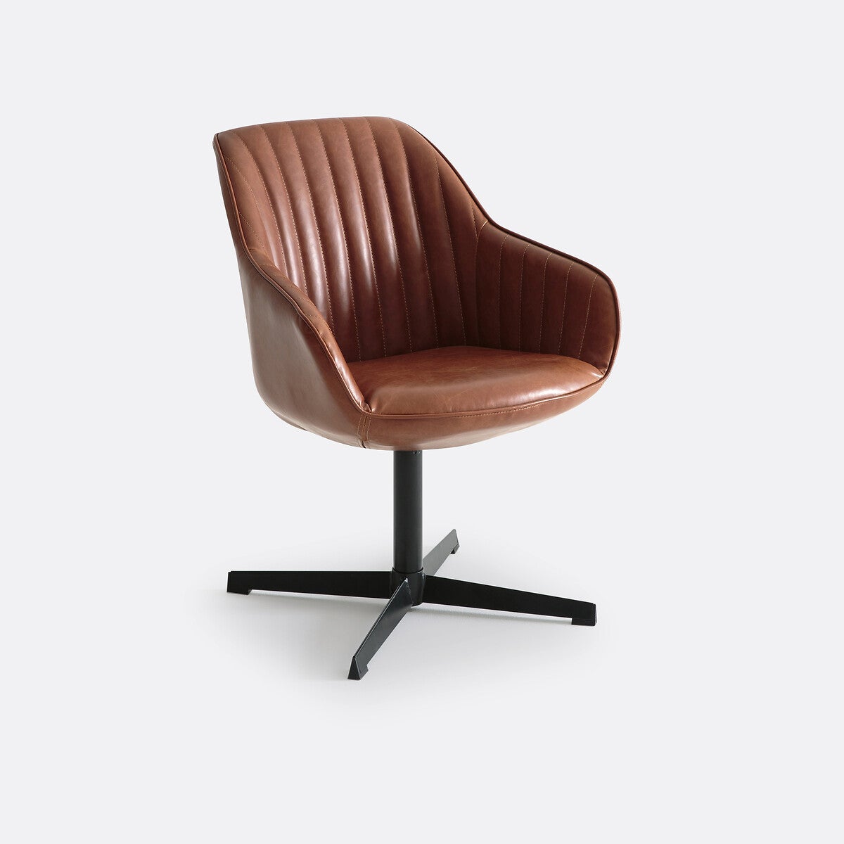 Fauteuil de bureau rotatif, Hiba - Cognac - taille unique | Leroy Merlin