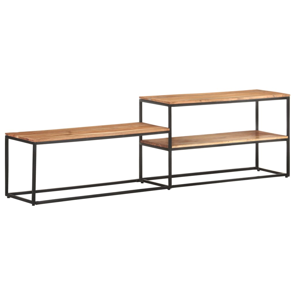 Meuble TV 180x30x50 cm Bois d'acacia massif | Leroy Merlin