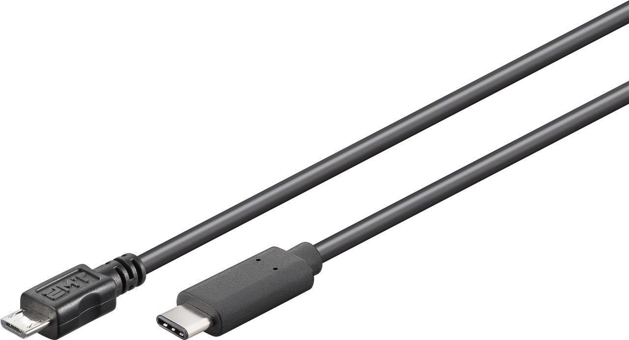 CONECTICPLUS Câble USB type C vers micro USB B 2.0 - 20cm noir | Leroy ...