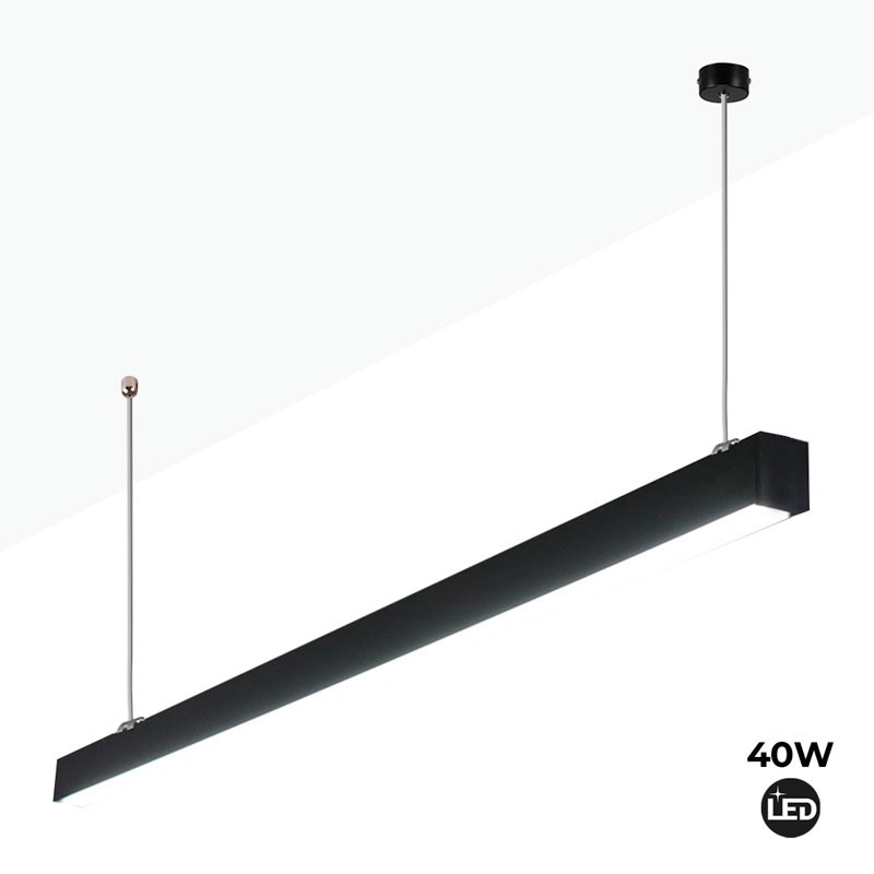 Luminaria lineal LED suspensión / superficie 40W - 120cm - 2500lm ...