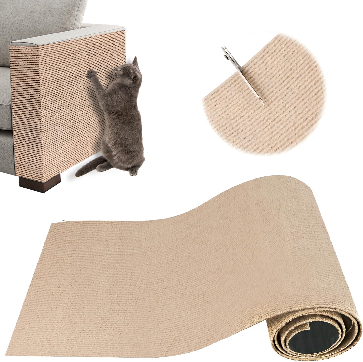 Griffoir Chat Canapé, Protection Canape Chat Anti Griffe 200 x 40 cm ...