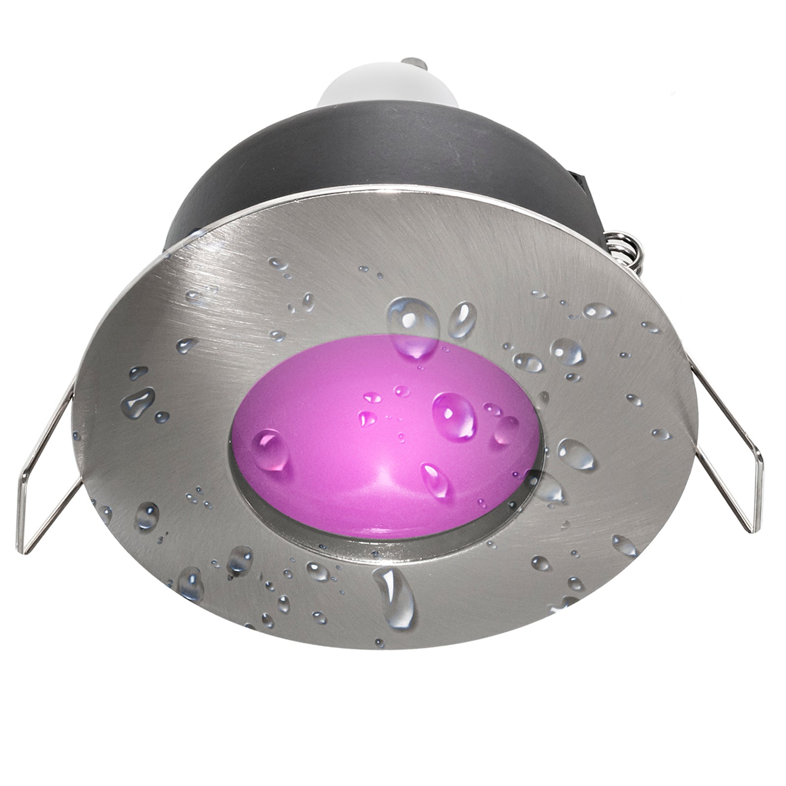 Spot encastrable chromothérapie IP65 LED 6W GU10 cabine de douche lampe ...