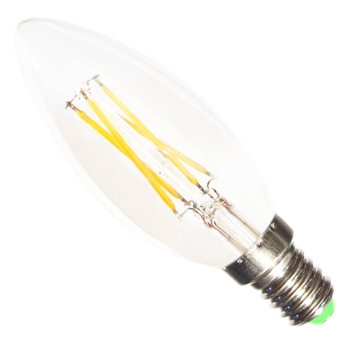 Ampoule E14 LED Filament 6W 220V C35 COB 360° Bougie - Blanc Neutre 4000K - 5500K - SILUMEN ...