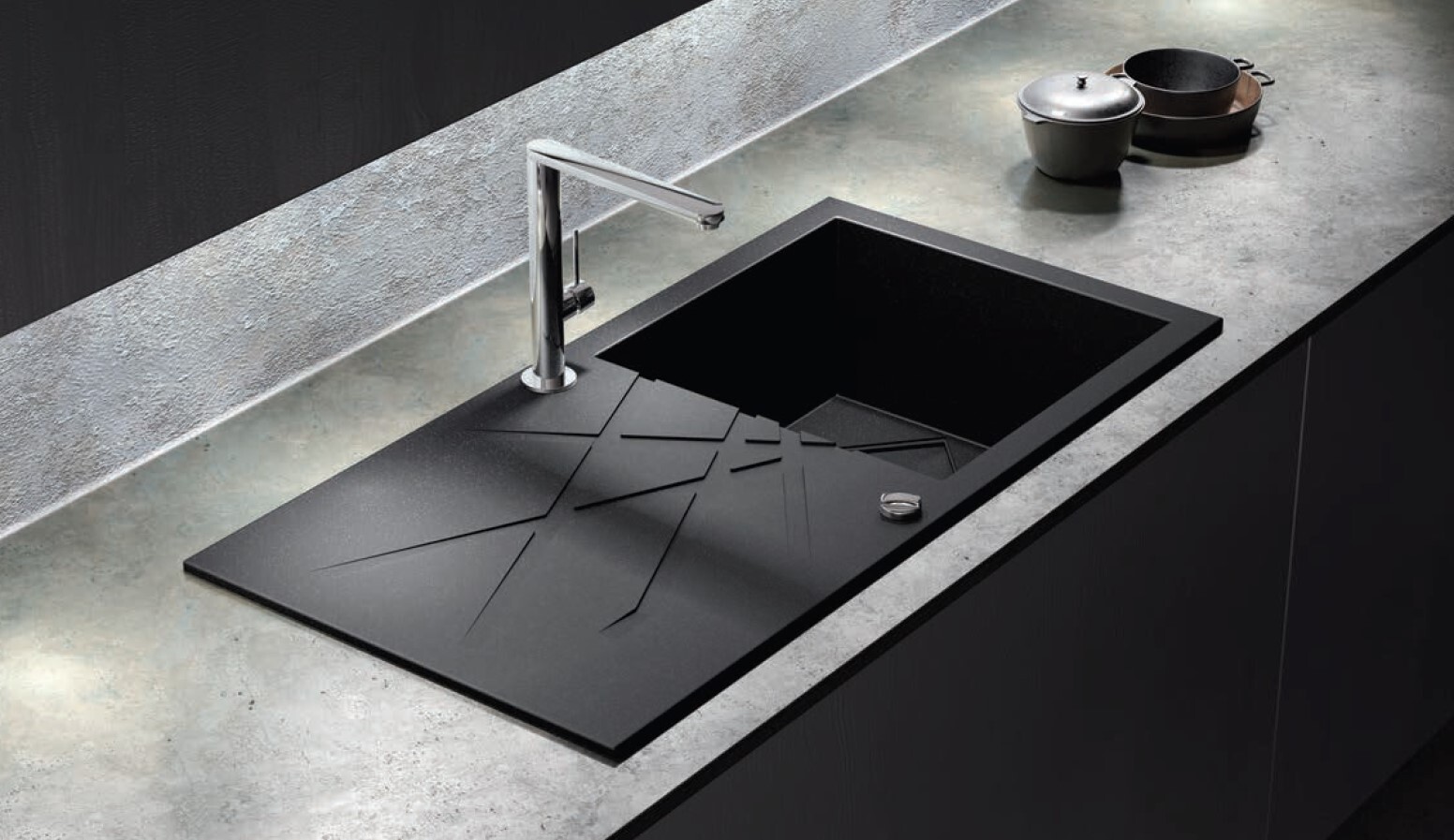 Evier de cuisine Noir 1 bac FORN II | Leroy Merlin