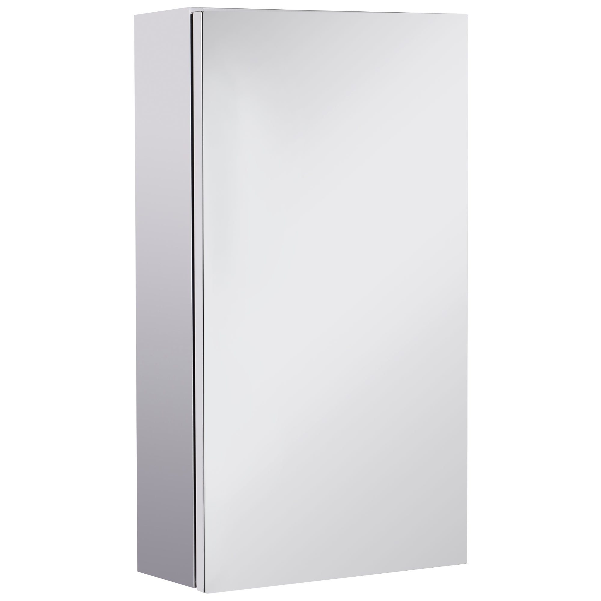 HOMCOM Armoire de toilette inox, verre argenté 30x14x55 cm 02-0548 ...