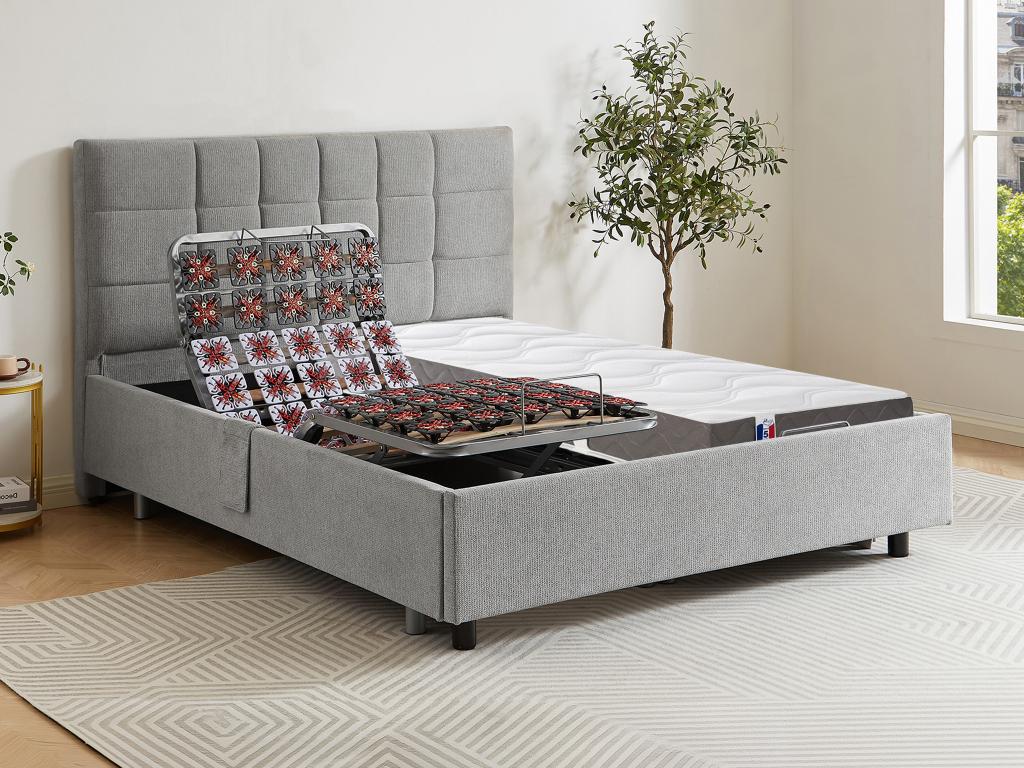 Lit électrique de relaxation déco tout plots + matelas 100% latex 3 ...