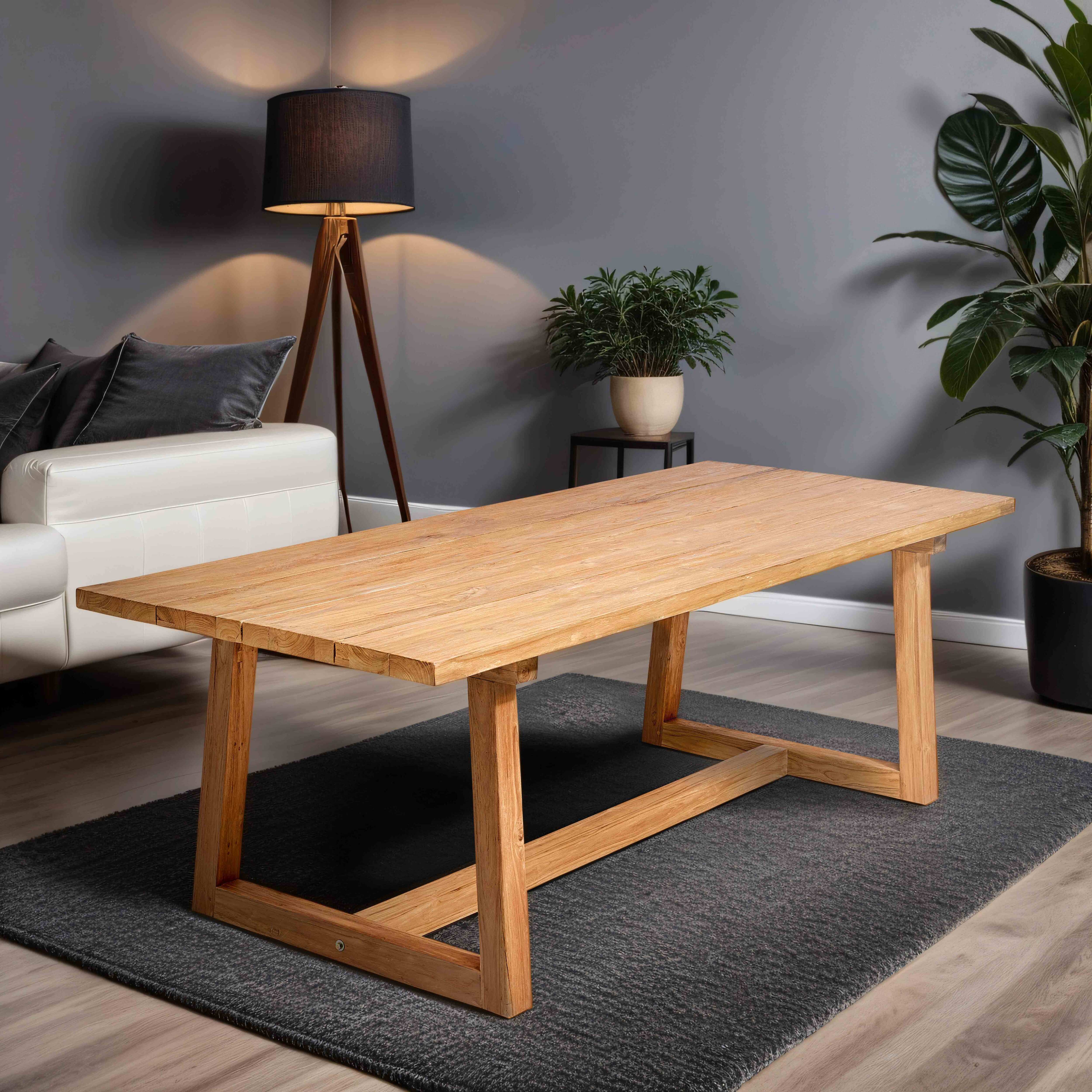 Table en teck massif recyclé 240 cm | Leroy Merlin