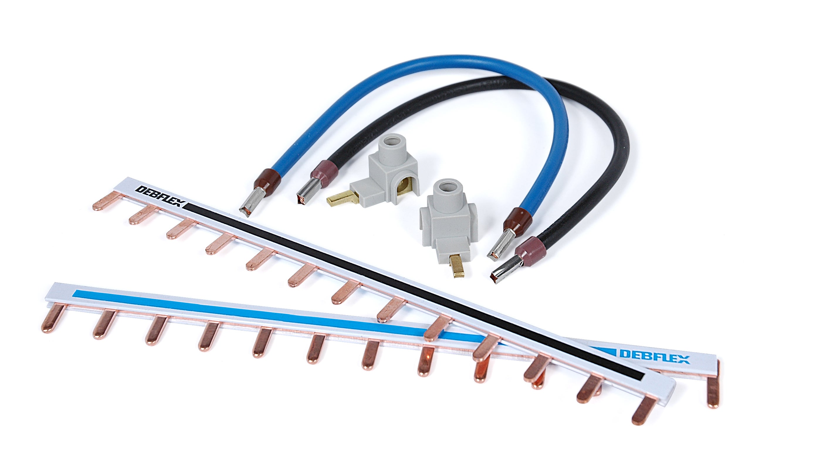 KIT CABLAGE 1 RANGEE POUR DISJONCTEUR VIS(2PEIGNES,2 BORNES,4 CABLES ...