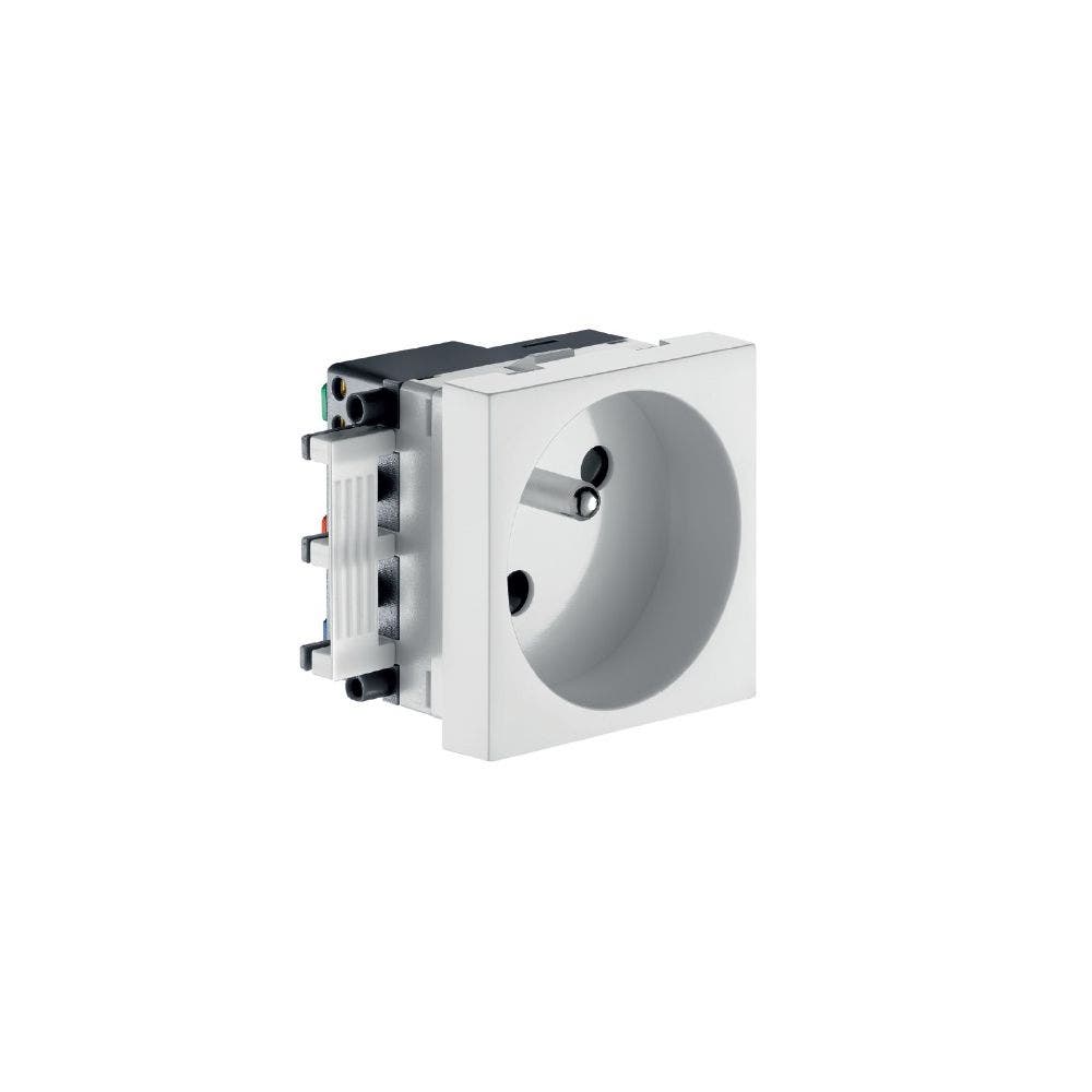 Prise pour goulotte CONEXEL² adaptable AXIS / CLIDI Double - 2P+T Blanc ...
