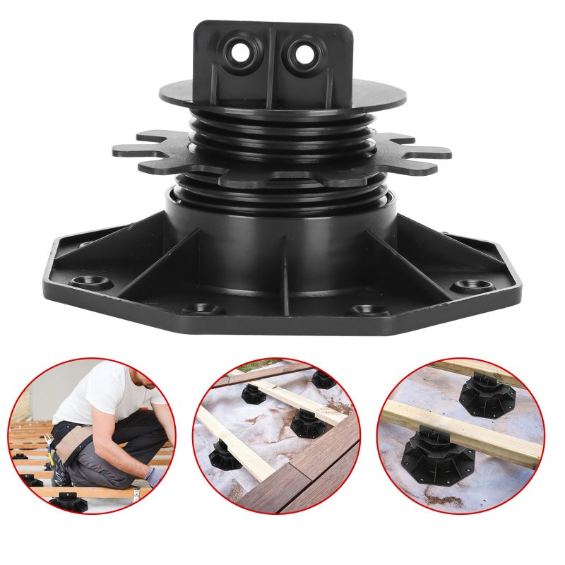 Plots terrasse bois ou composite pour dalle réglable 30-60mm 10 Pièces ...