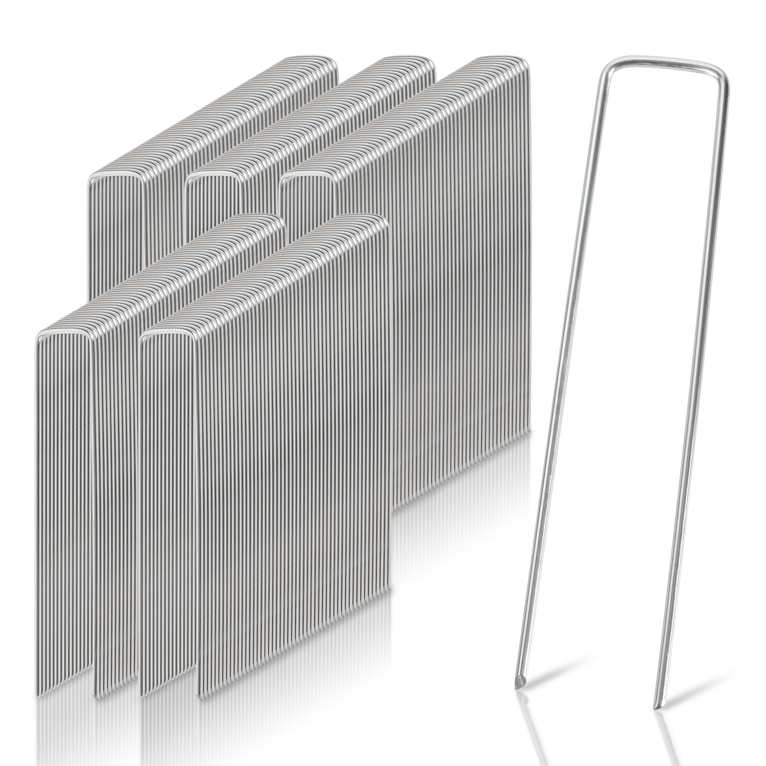 250 picchetti in acciaio zincato per il fissaggio al giardino ...