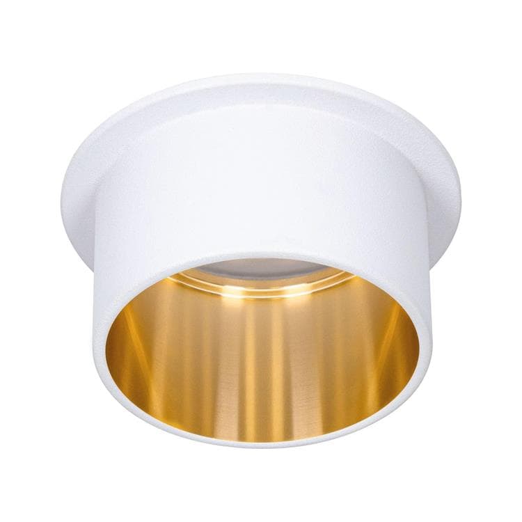 GIL COIN-Foco LED empotrable en metal blanco esmerilado dorado Ø 6,8cm ...