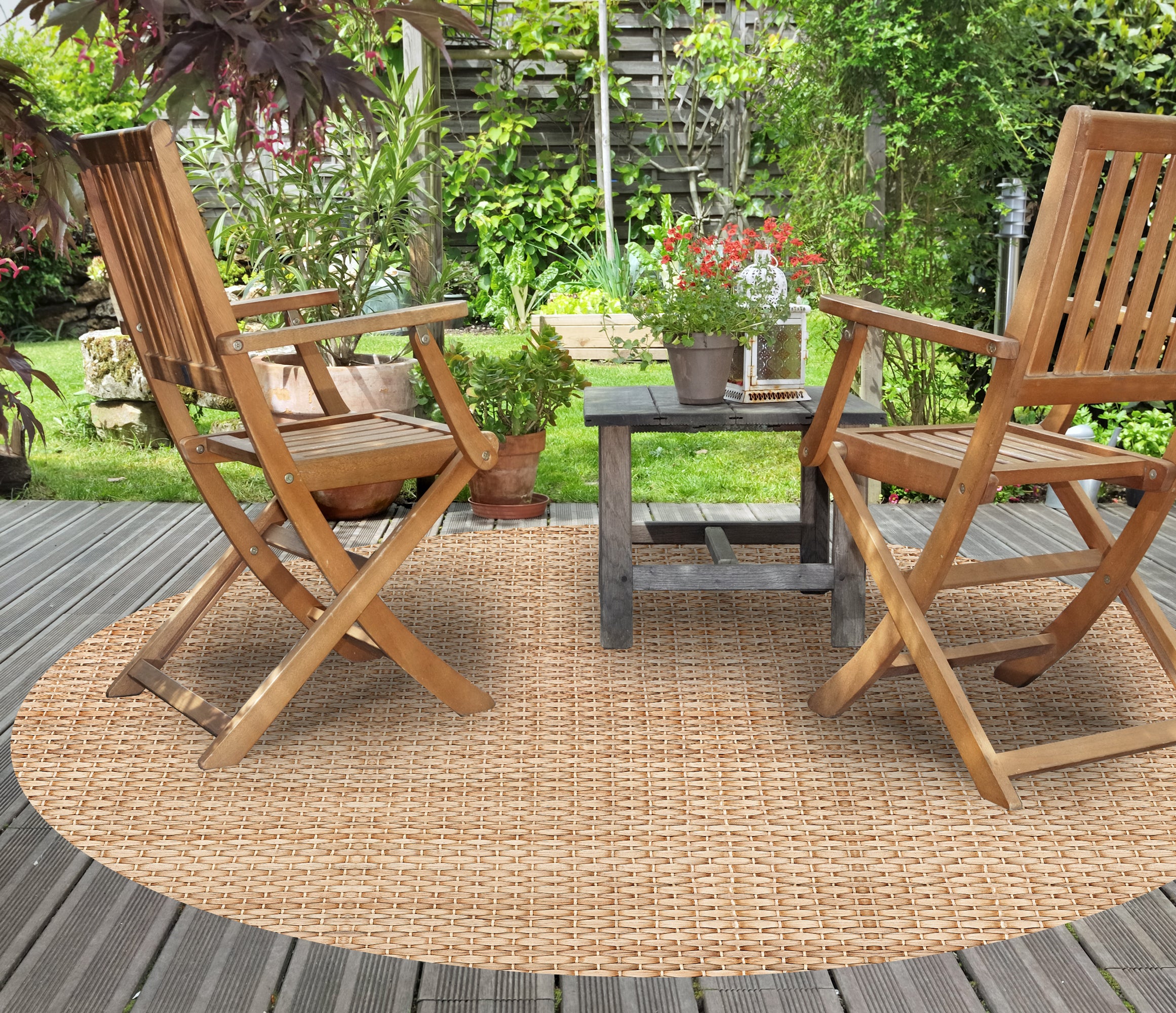 Alfombra interior/exterior PVC Alexandría [Diam] 150 cm - PVC ...