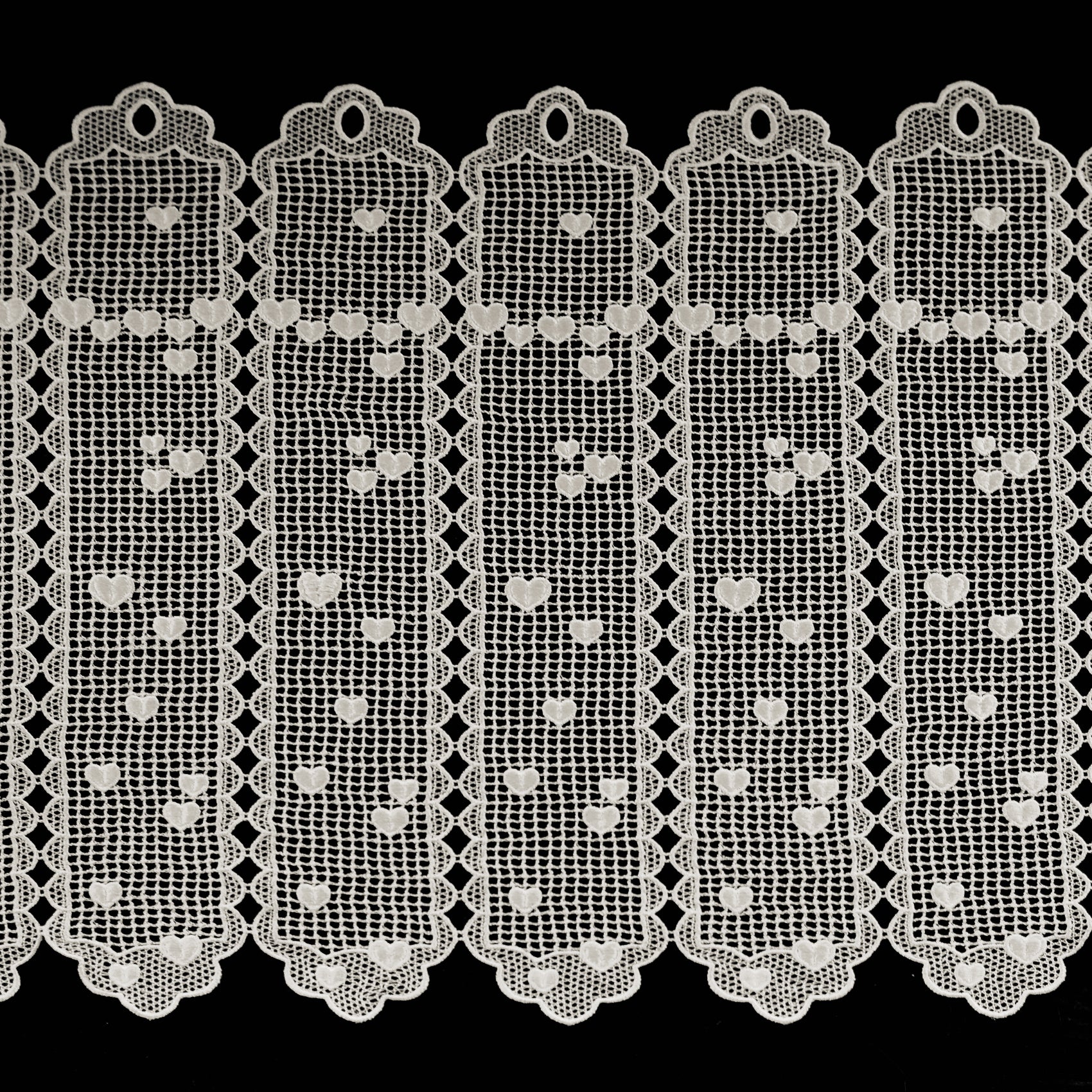 Brise bise en macramé au style romantique - Ecru - 0.3x1.20 m ...