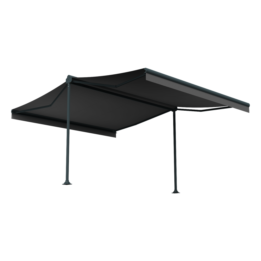 HARKON - Store double pentes (Manuelle - Gris anthracite - Gris ...