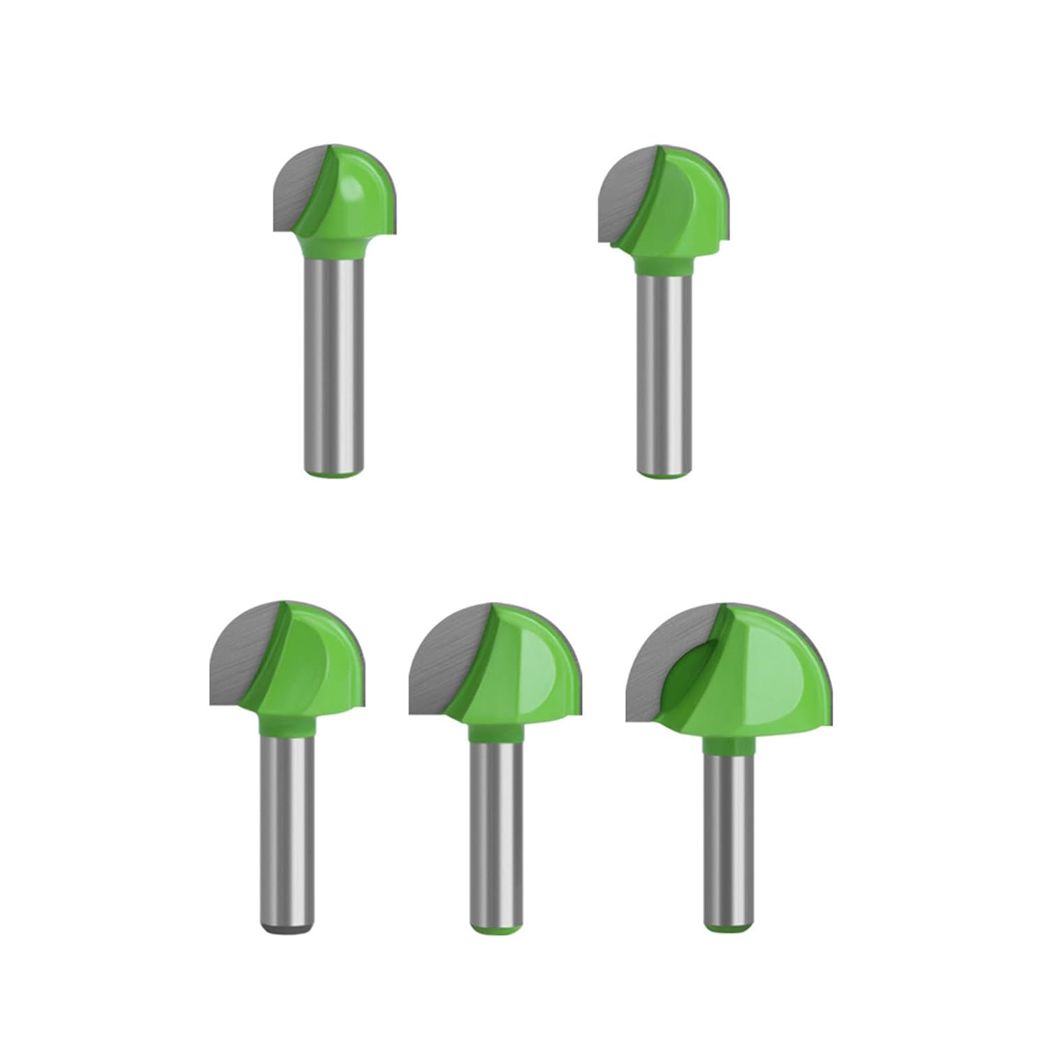 5 Pcs 8mm Tige Routeur Core Box Bits CNC Fraise à Rainure Ronde Outils ...