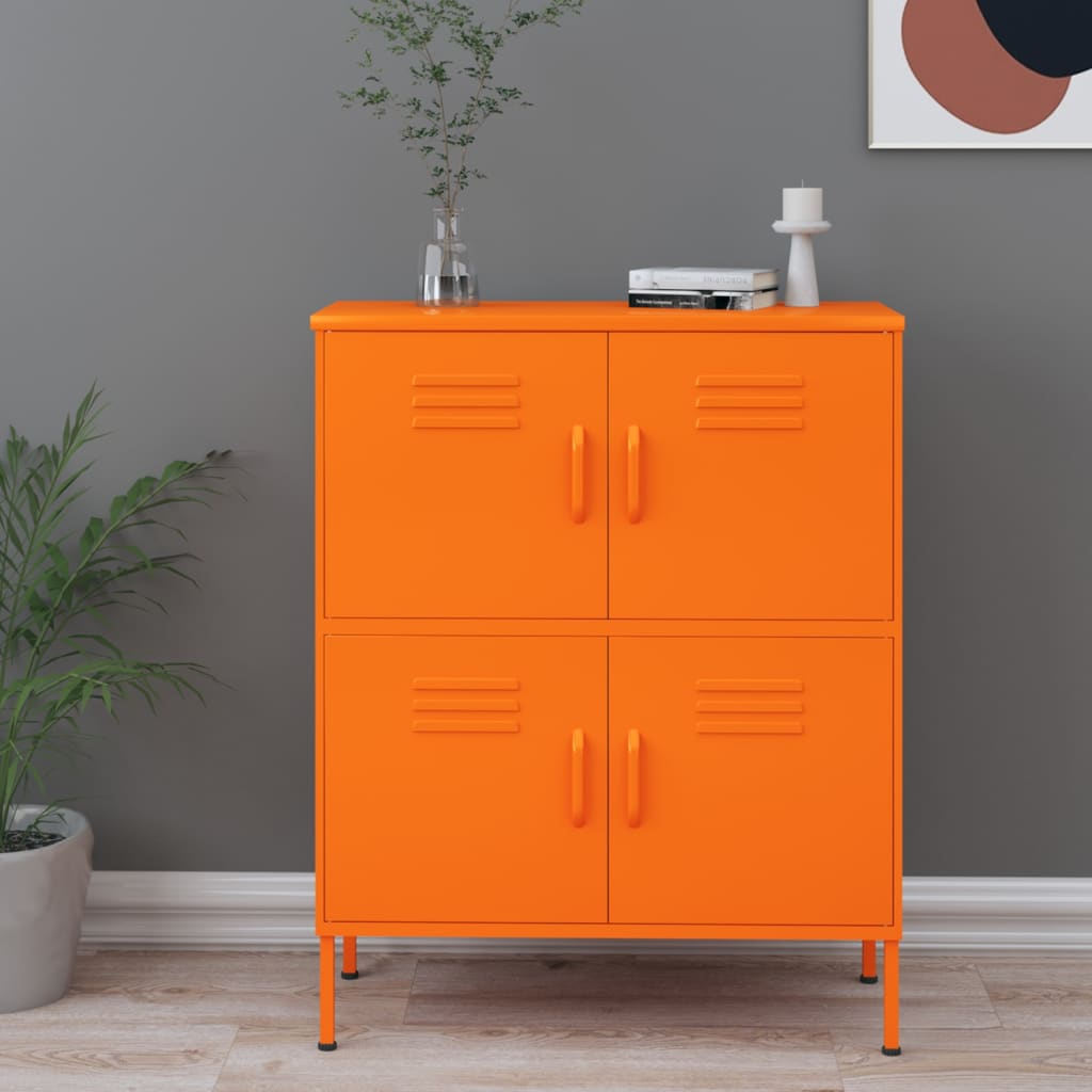 Armoire de rangement Orange 80x35x101,5 cm Acier vidaXL | Leroy Merlin