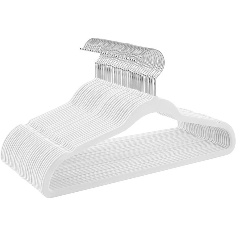 Pack de 20 perchas flocadas para adulto, de 45 cm de largo, finas, de ...