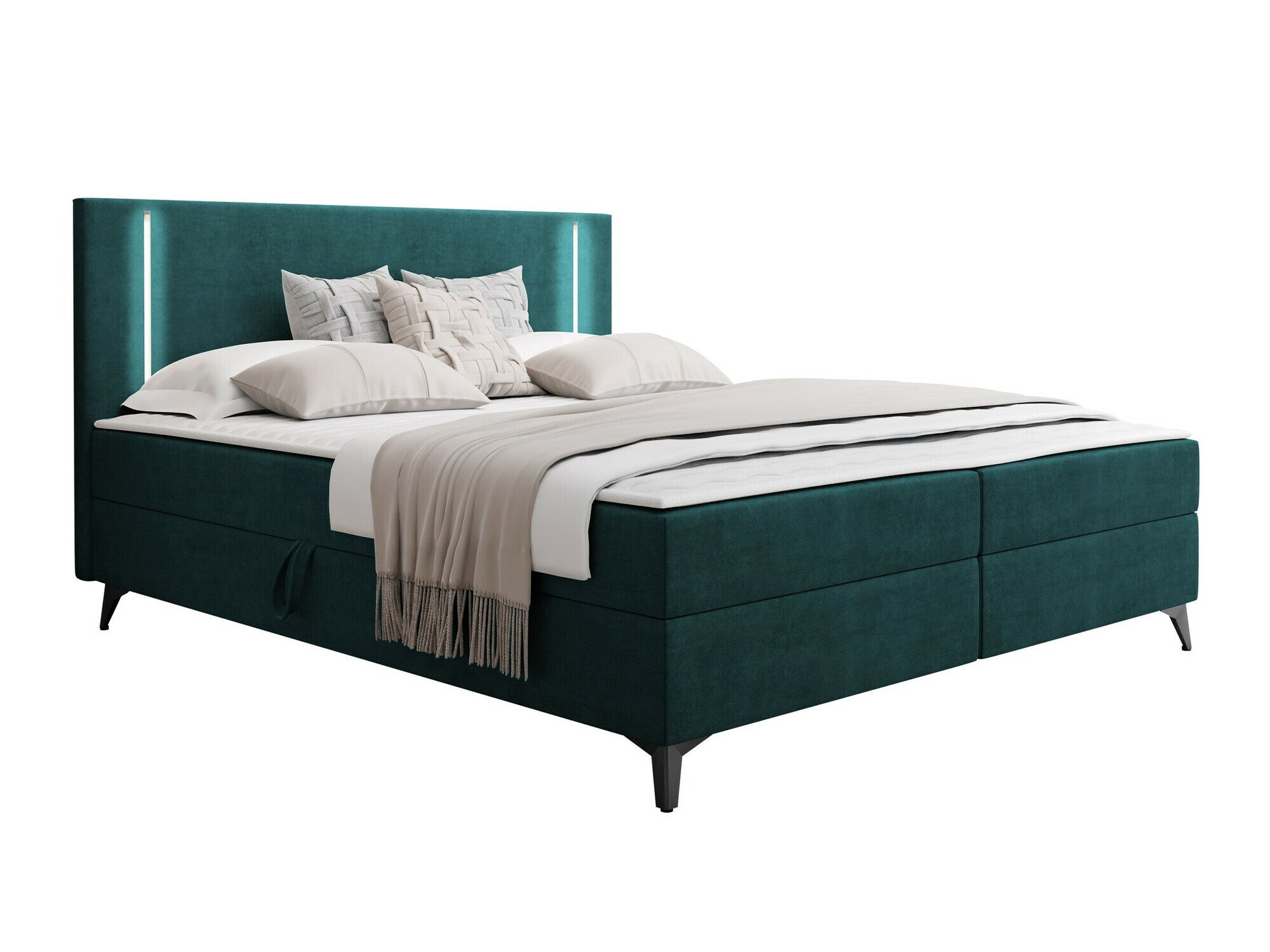 Letto continentale Memphis 147, Continentale, Doppio, Verde, 180x200 ...