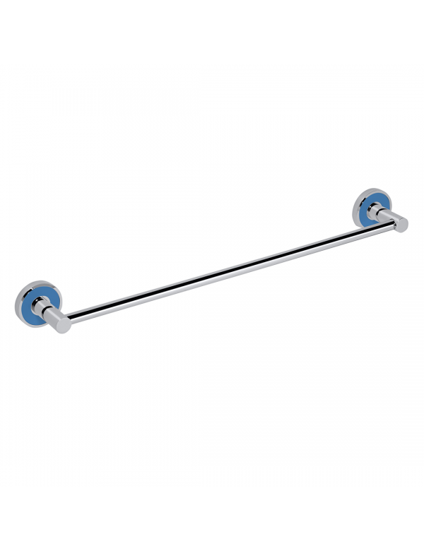 Porte-serviettes TREND en chrome 50x5,2x7 cm, avec support mural-Bleu ...