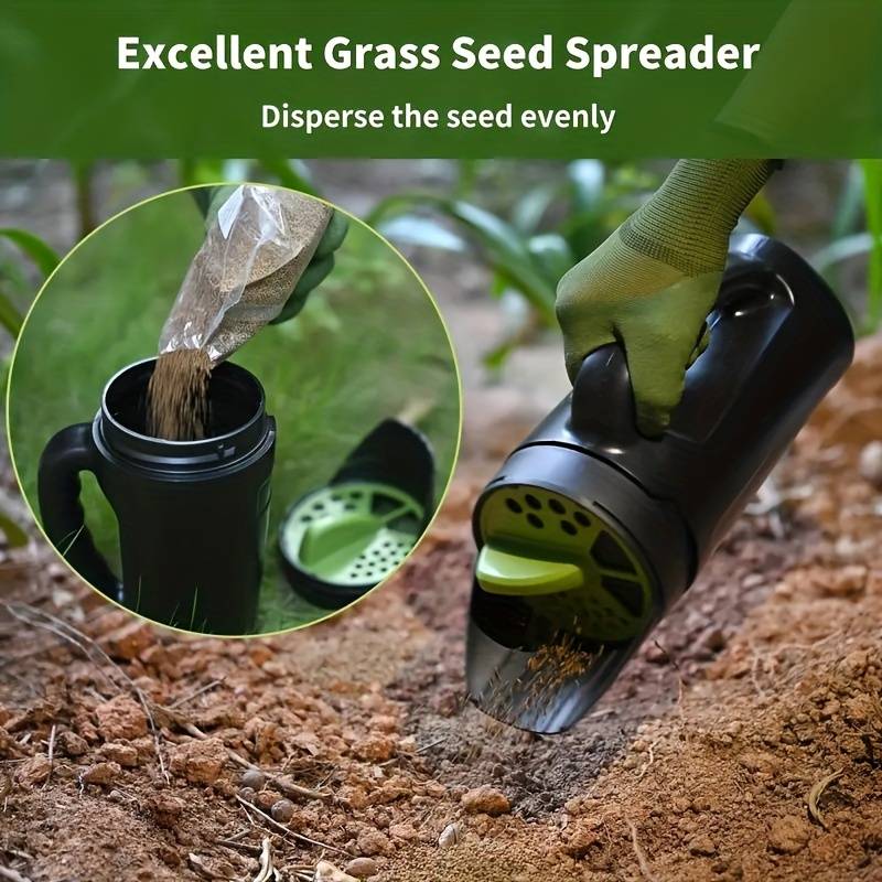 Distributeur de graines manuel pour jardin, semeuse portative réglable ...
