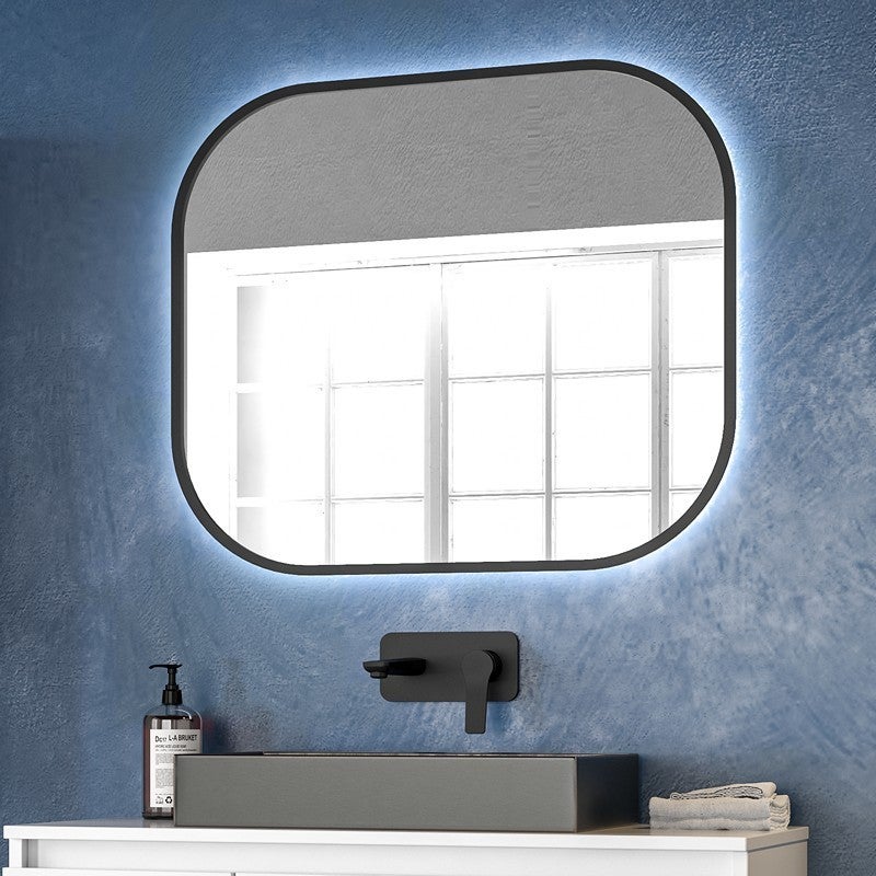 Espejo de Baño Rectangular con Luz LED - Función AntiVaho, 2 puertos ...