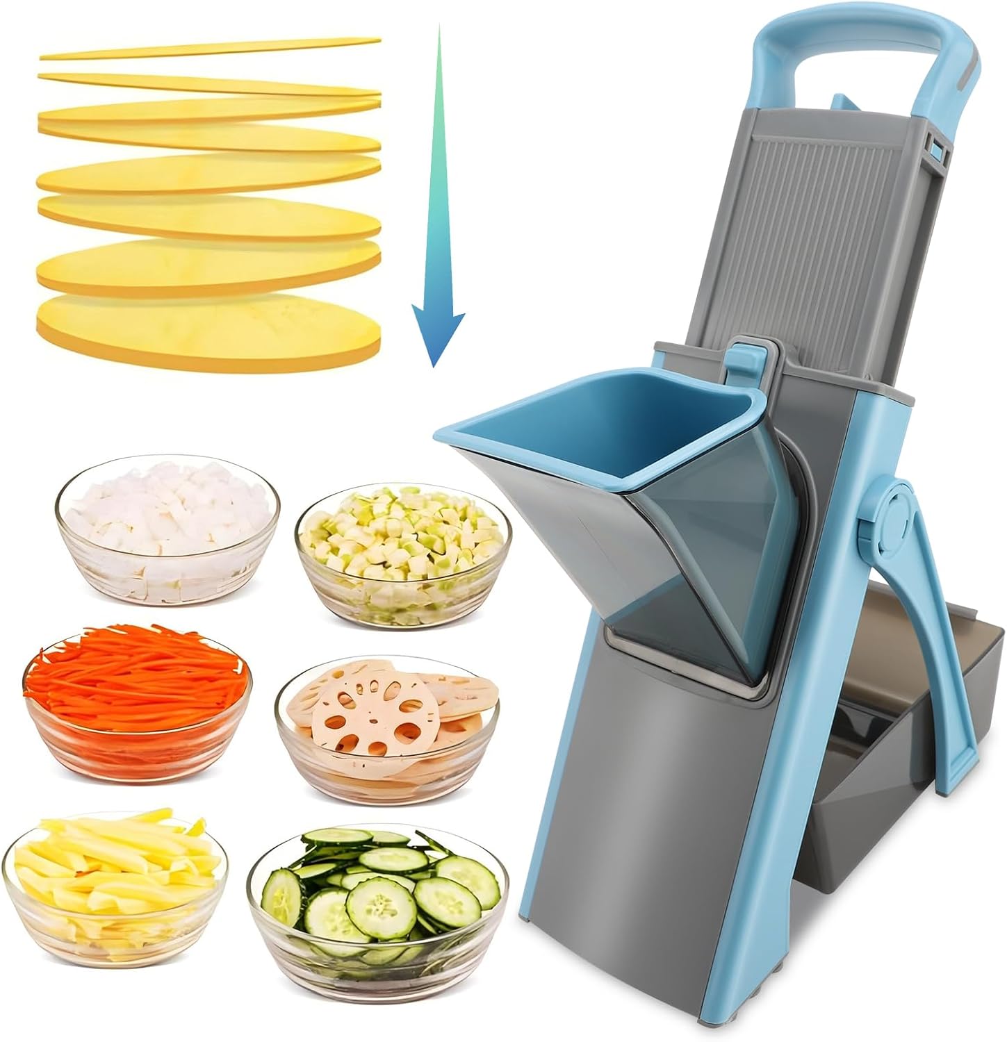 Cortador de verduras manual multifuncional con grosor ajustable ...