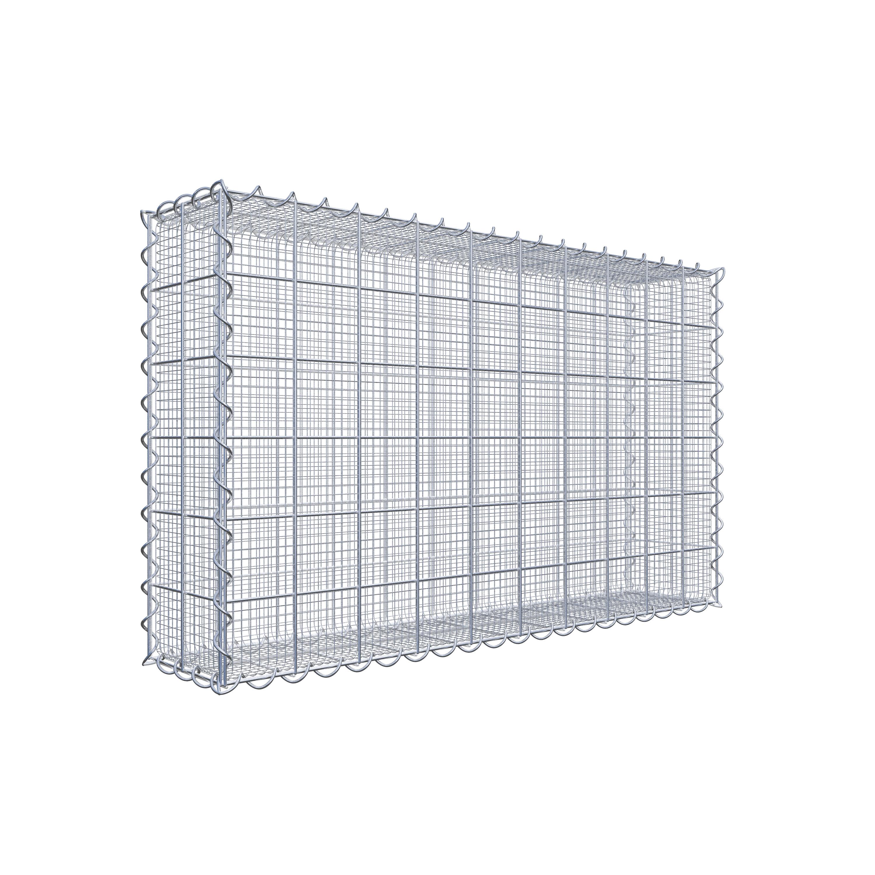 Gabión de grava 100 cm x 60 cm x 20 cm (L x A x P), malla 10 x 10 cm, espiral - Ø4mm Al. Galv ...