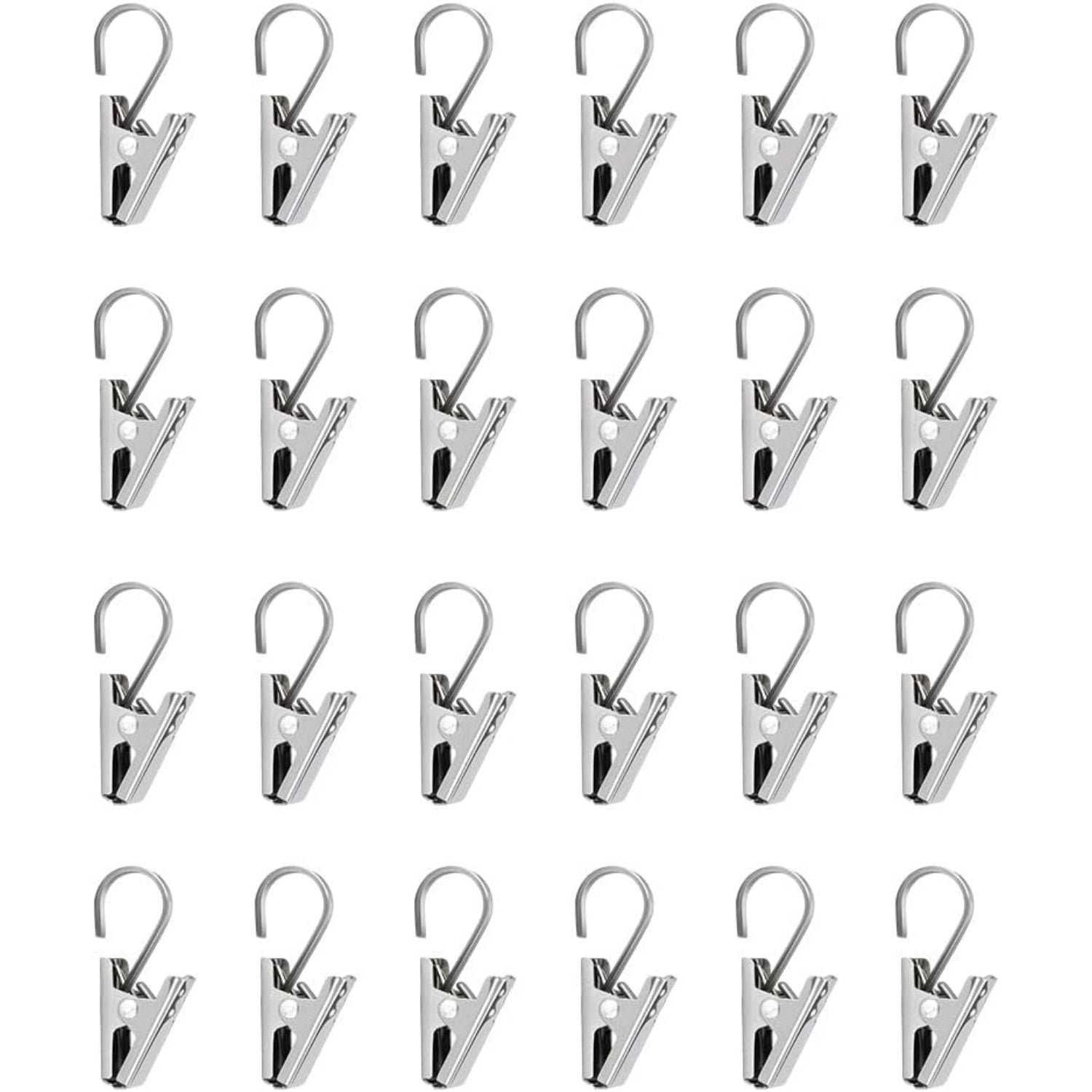 24 pièces Pince Attache Rideau, Acier Inoxydable, Petits Clips de ...