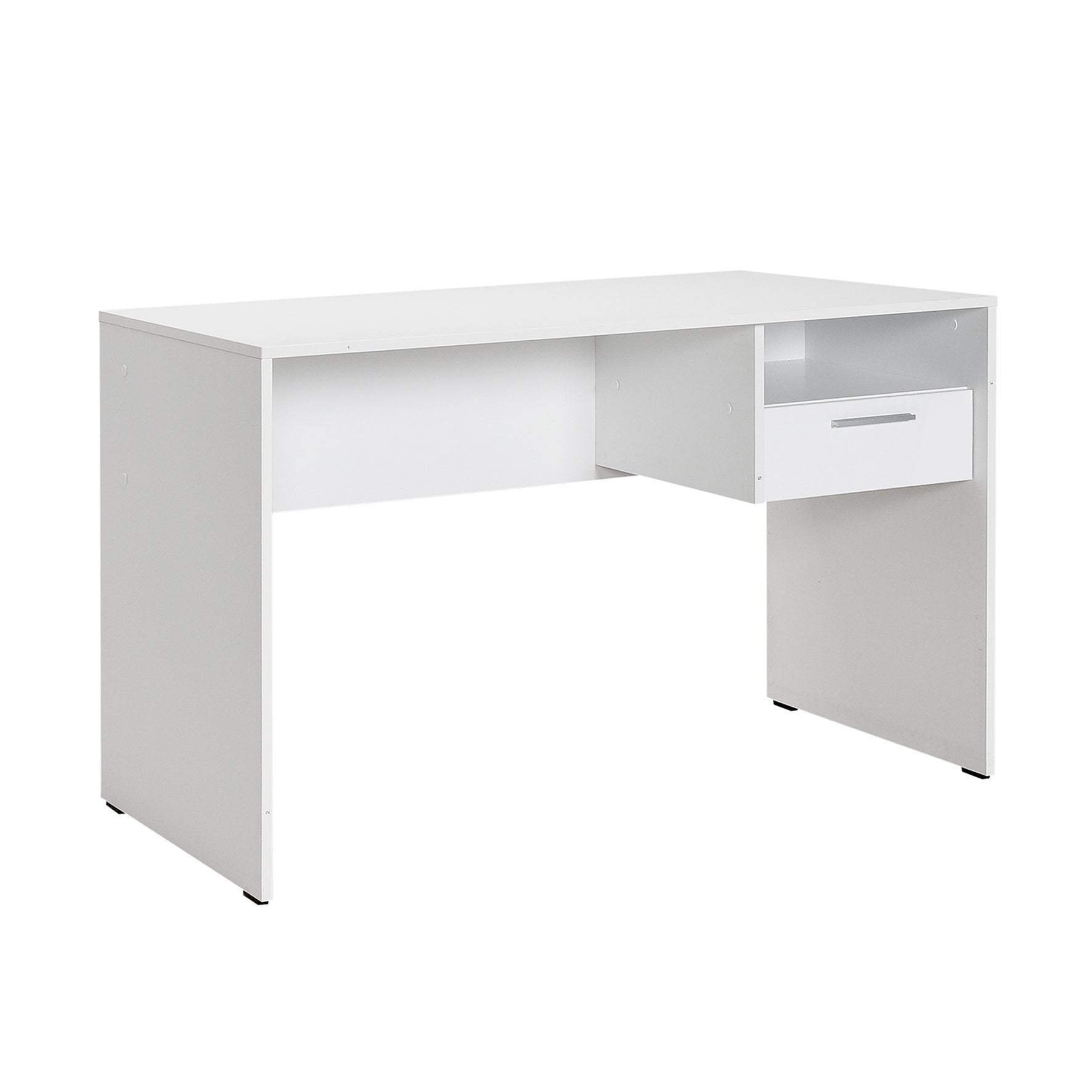 Venprodin - Table de bureau informatique 1 tiroir 75x120x60 blanc ...