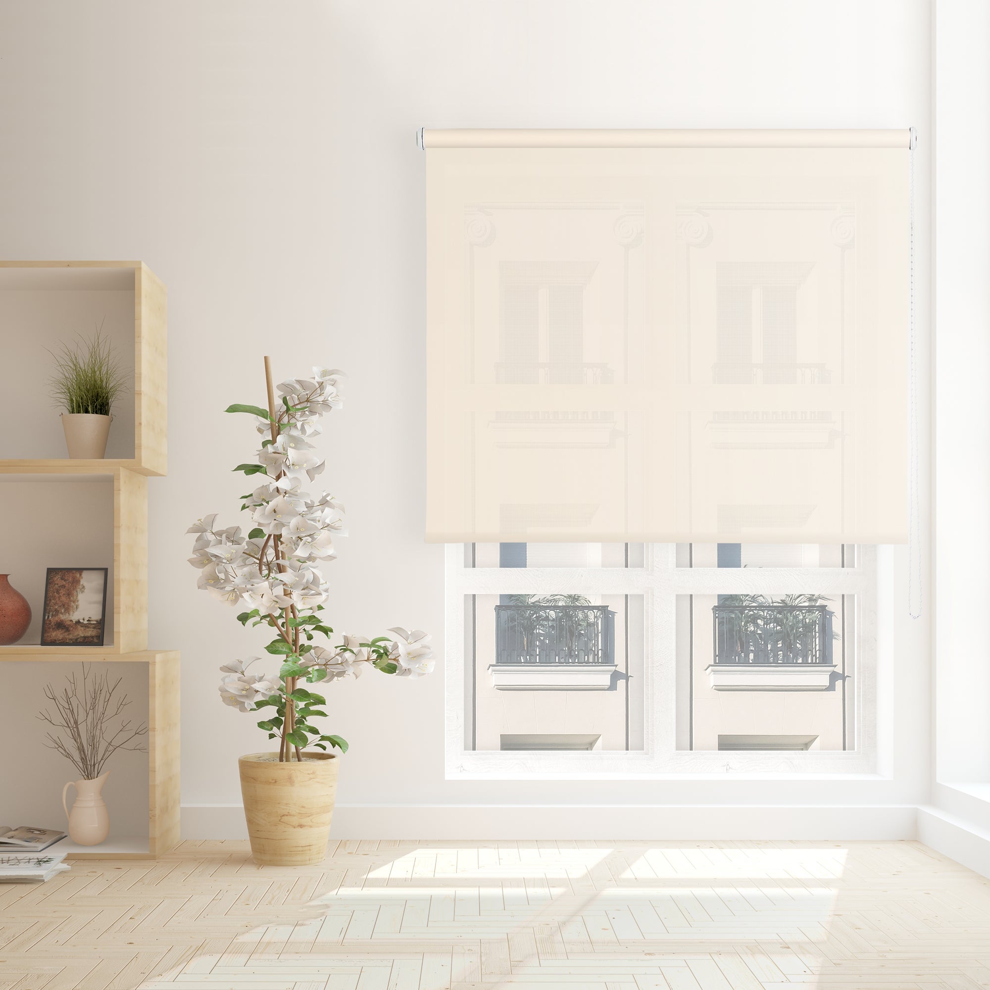 Estor Enrollable Viewtex Screen Grado de Apertura 10% Beige 105 X 250cm ...