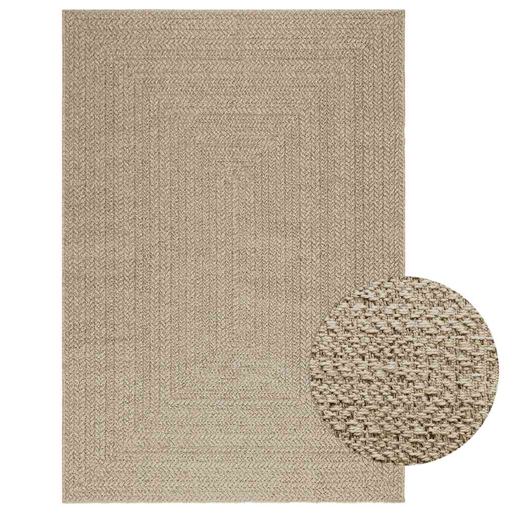 ZIZUR tappeto beige 140x200 cm effetto iuta per interni ed esterni ...