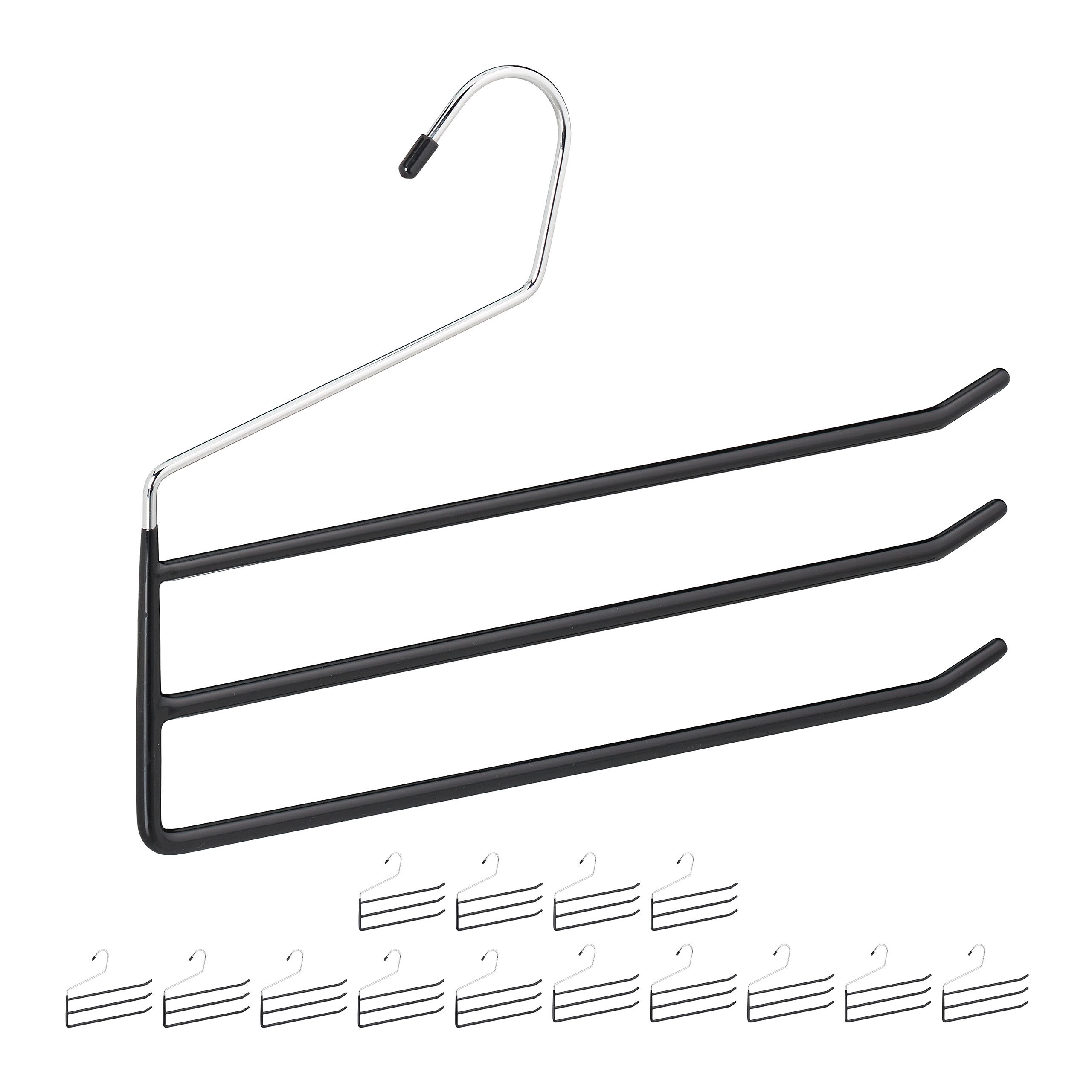 Pack de 15 Perchas Pantalones, Múltiples, Para Faldas, 3 Barras ...