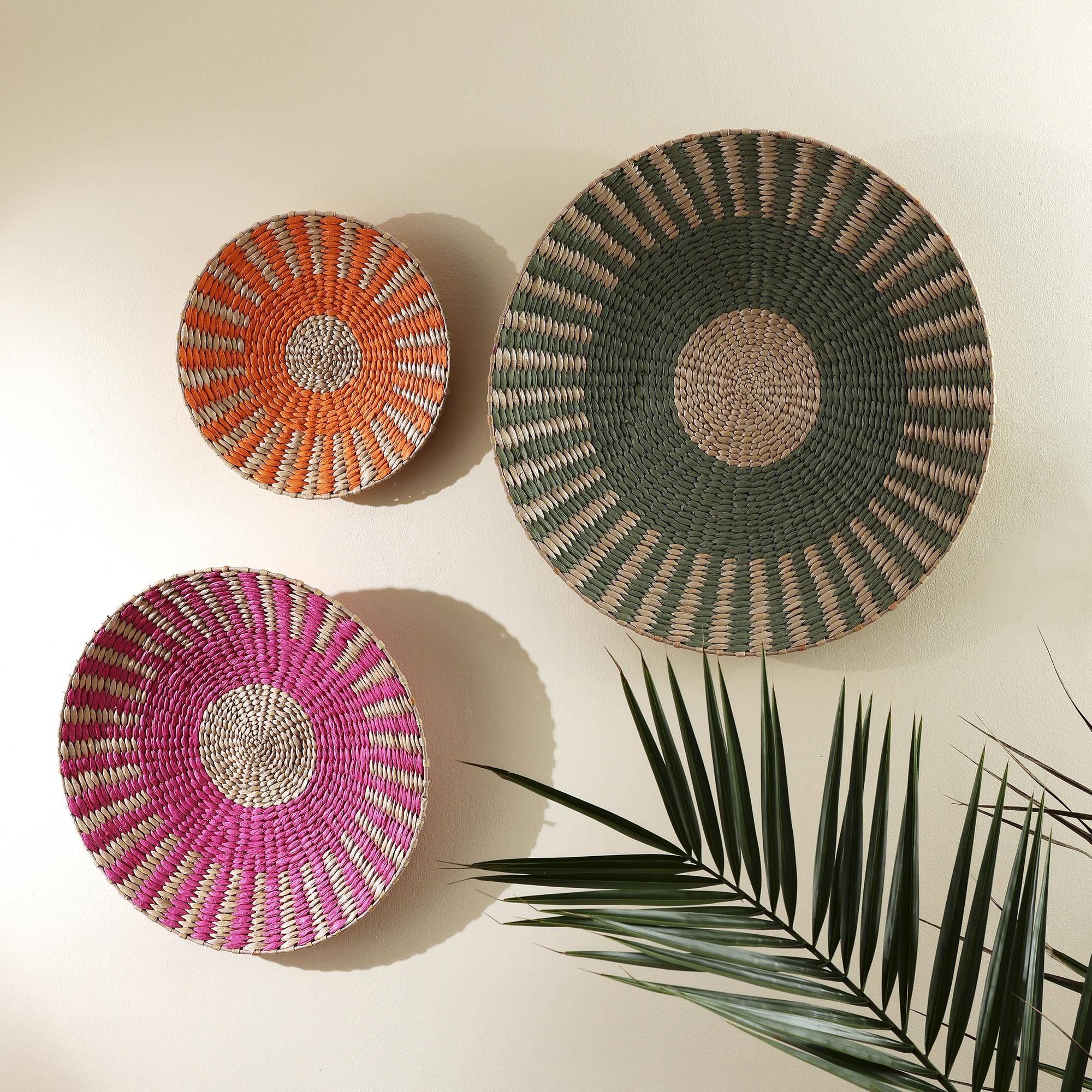 Objet décoration murale TRIO COLOR multicolore en bois | Leroy Merlin