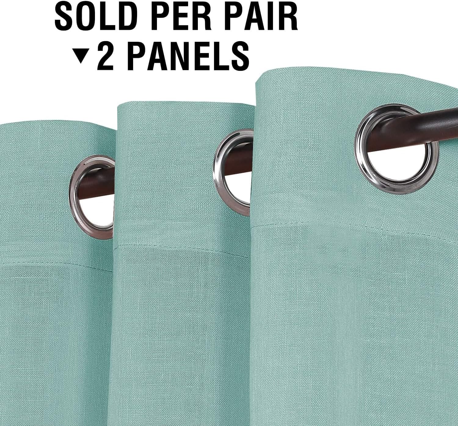 Rideaux semi-transparents en lin, rideaux filtrant la lumière pour ...