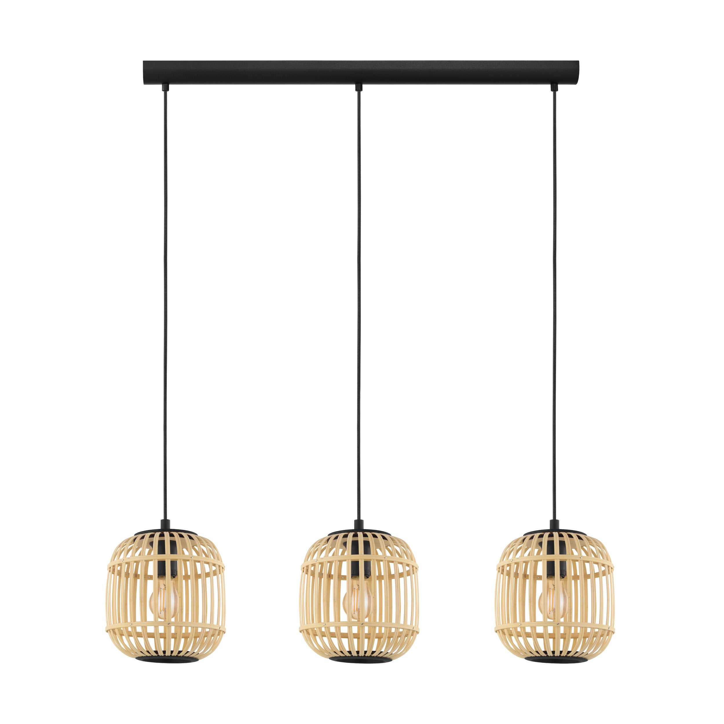 Lámpara Colgante Lineal Eglo Vintage Bordesley Boho LED 3xE27 | Leroy ...