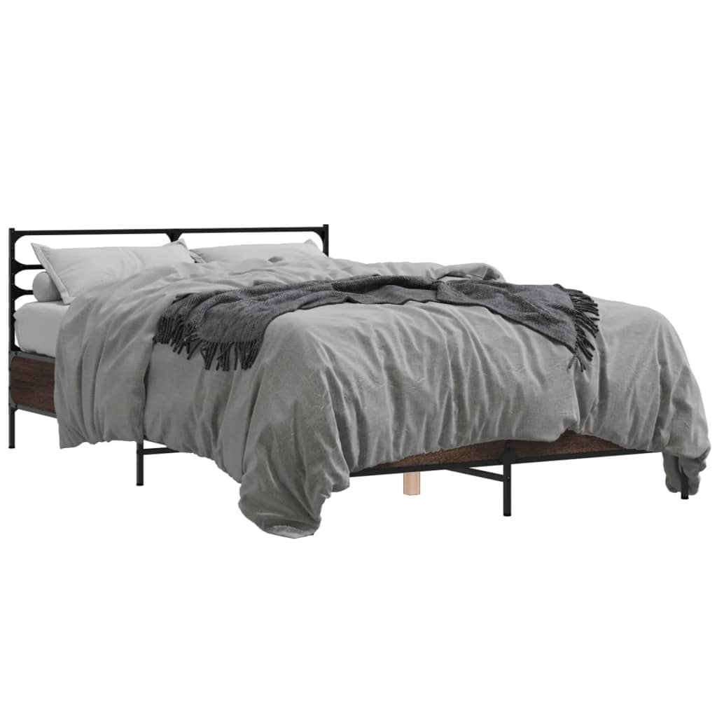 Maison Exclusive - Cadre de lit sans matelas chêne marron 120x190 cm ...