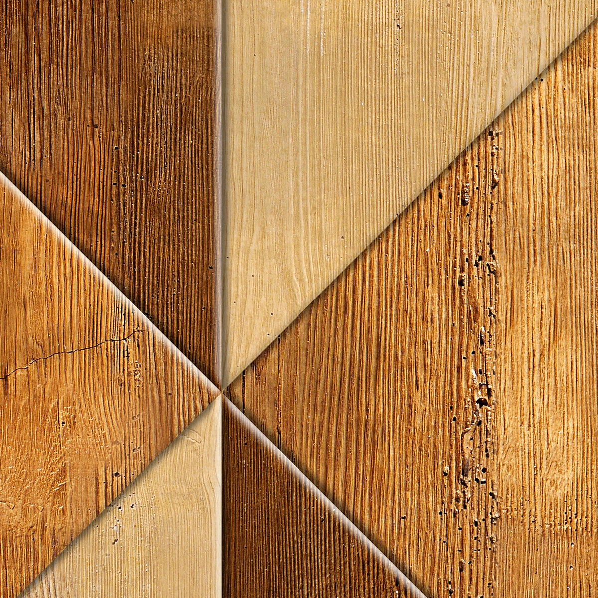 Rollo sticker Triangulos madera 1 65x100 cm | Leroy Merlin