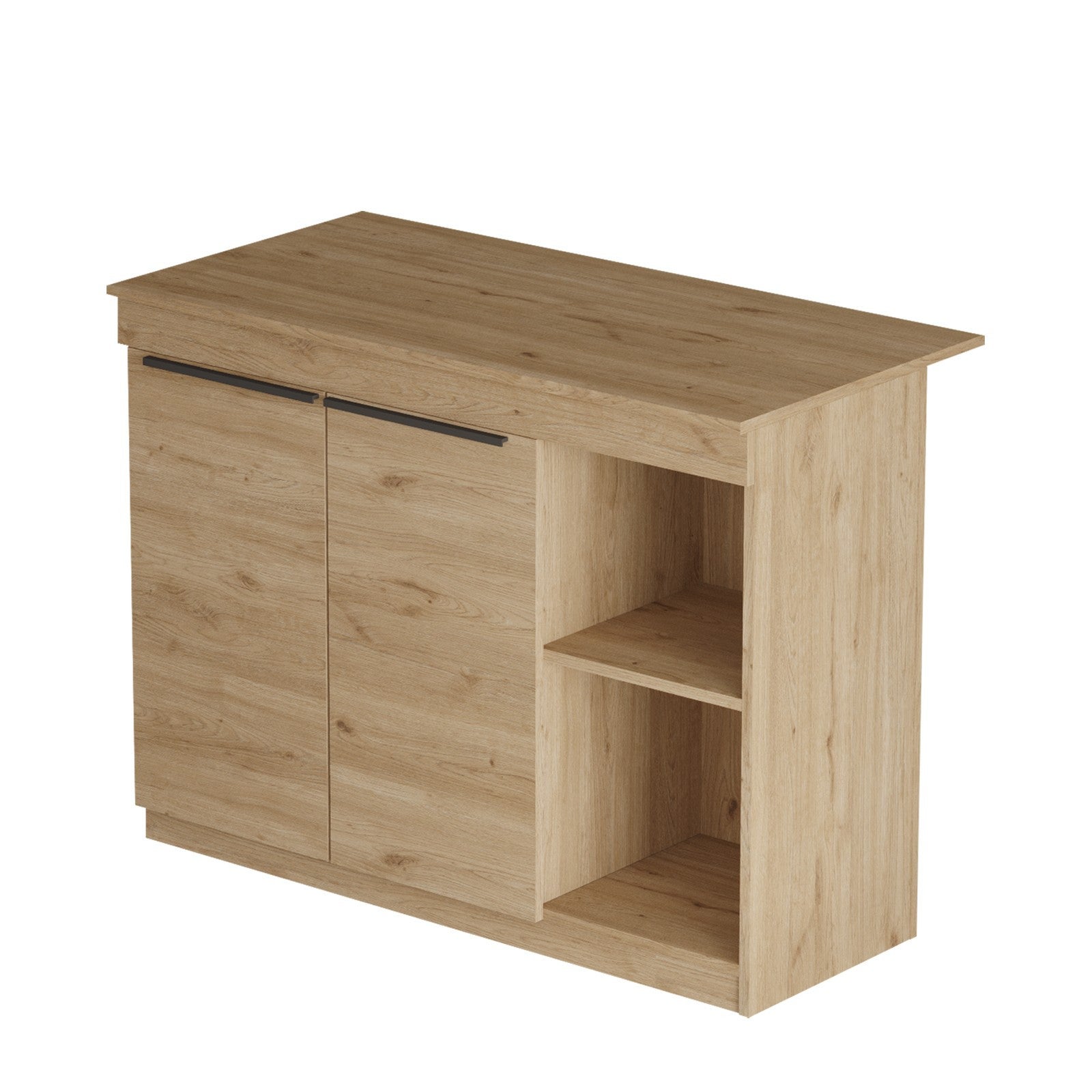 Table de cuisine en bois "Siven" - 120 x 60 x 88 cm - Marron | Leroy Merlin