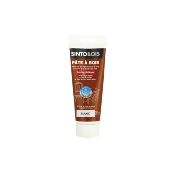 Pâte à bois à l’eau SINTOBOIS blanc tube 250g - SINTO - 37600 | Leroy ...