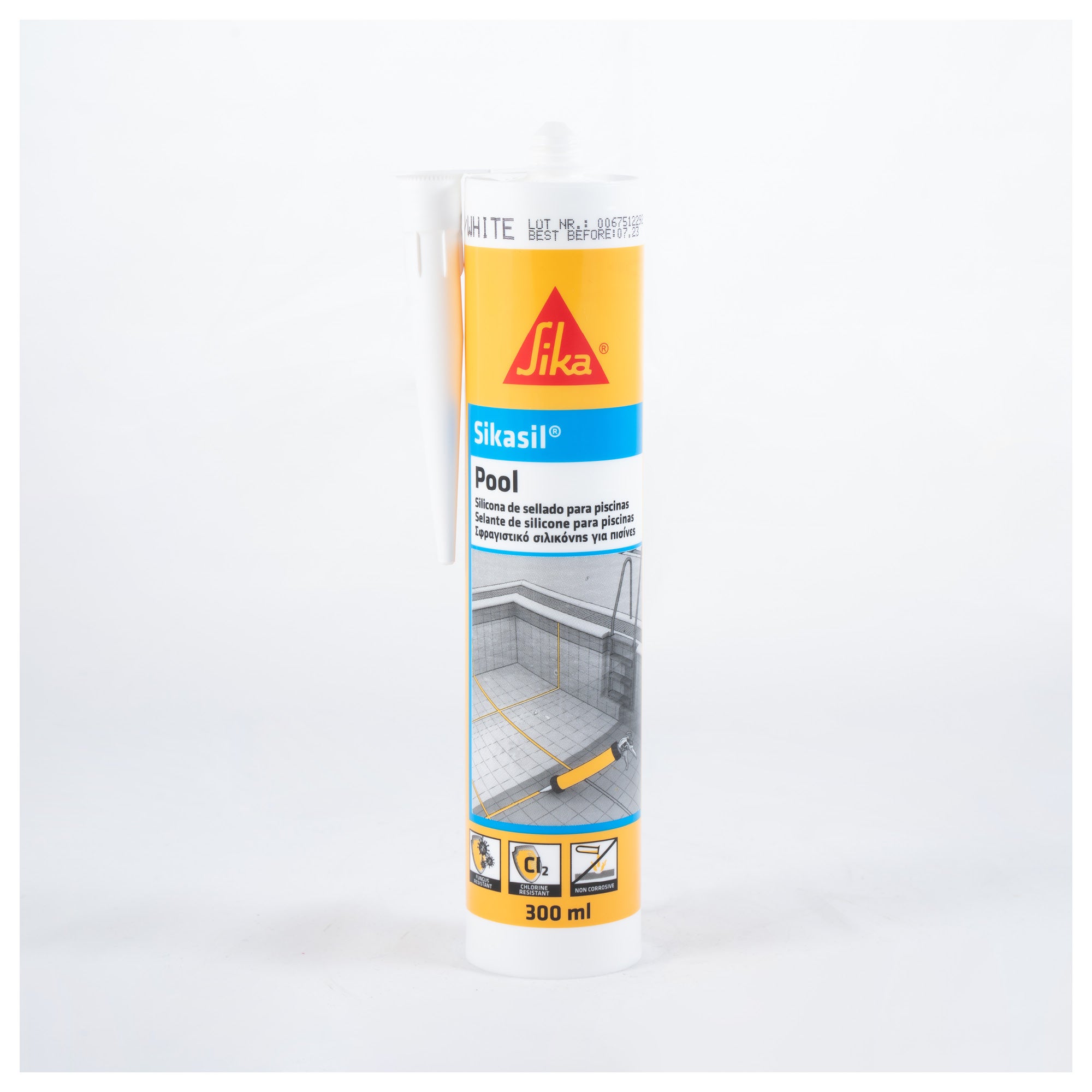 Lote de 3 unidades Sikasil Pool blanco 300 ML Cartucho SIKA | Leroy Merlin