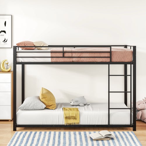 Litera para niños de 90x200, literas de metal, modelo clásico, negra ...
