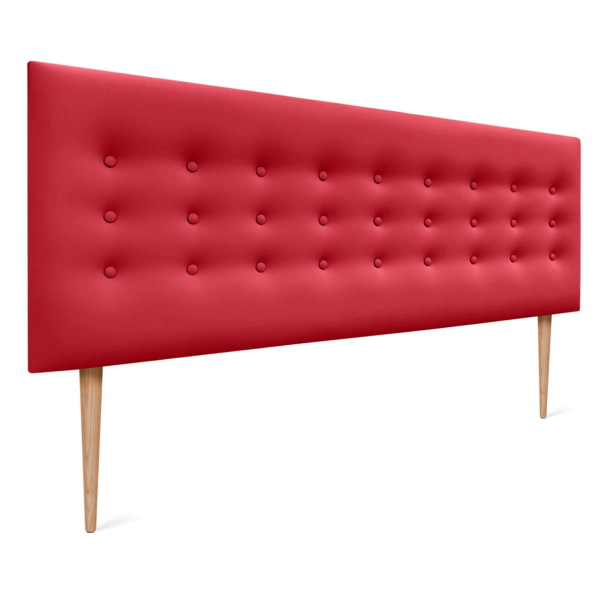 DHOME Tête de lit en simili cuir avec 3 rangées de boutons Tête de lit ...