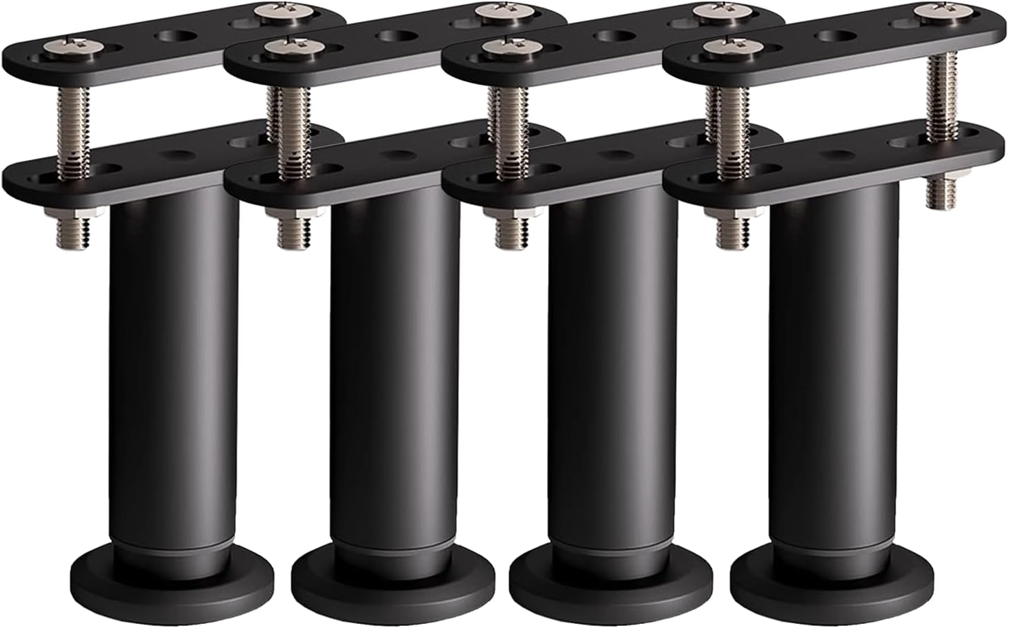 Lot de 4 Pieds de Support de Lit Réglables en Hauteur avec Languettes ...