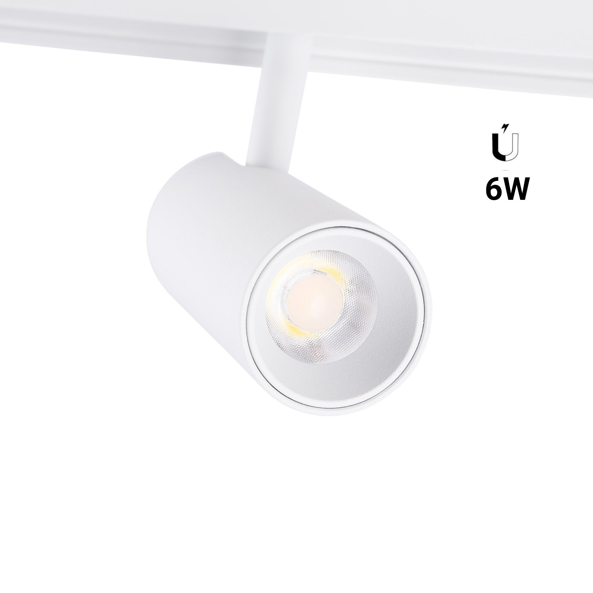 Spot LED sur rail magnétique 48V - 6W - Blanc - Blanc Neutre | Leroy Merlin