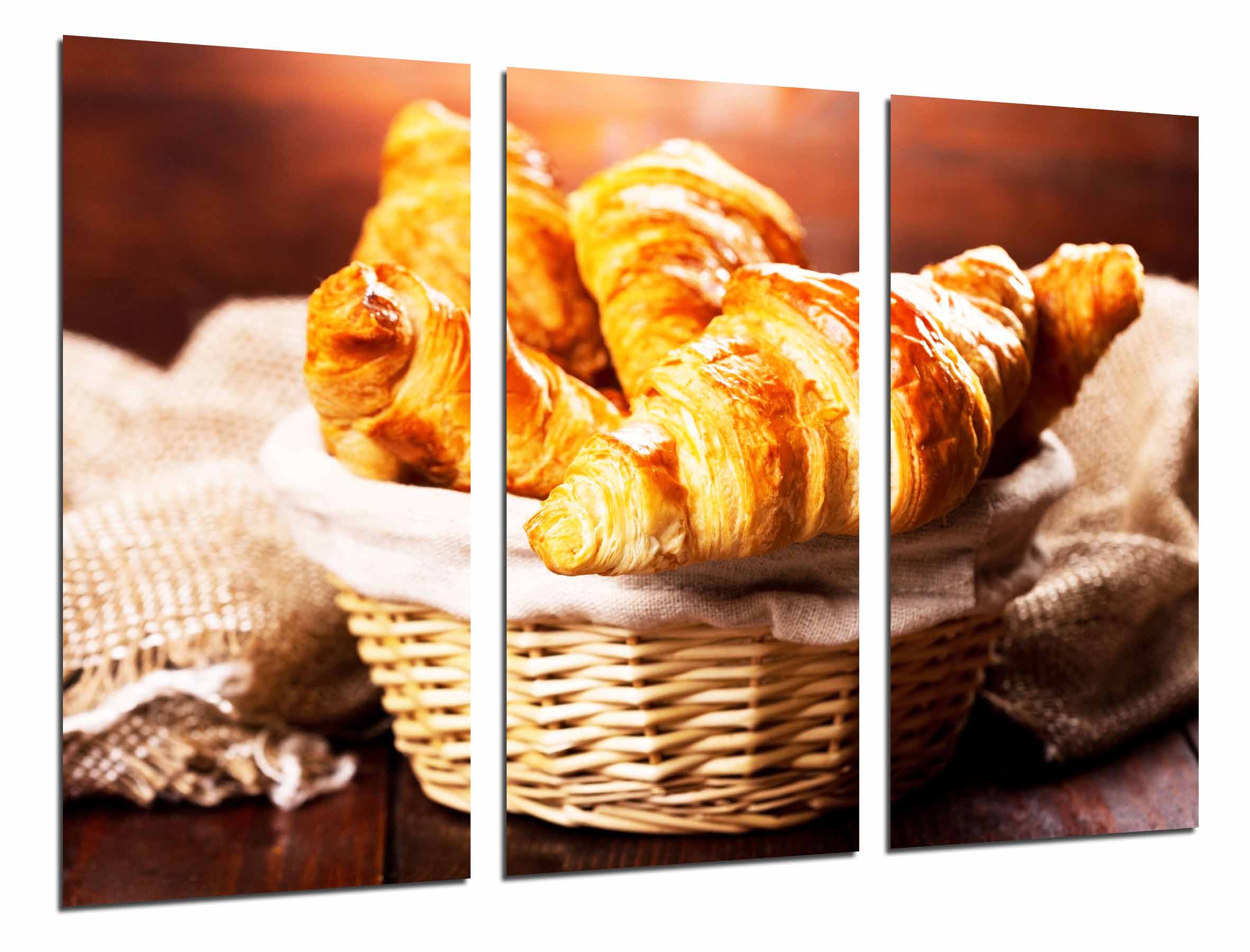 Croissant, croissant, boulangerie, cafétéria, tirage photographique sur ...