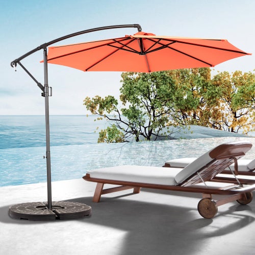 Grand parasol d'extérieur rectangulaire double face de 14,8 pieds avec ...