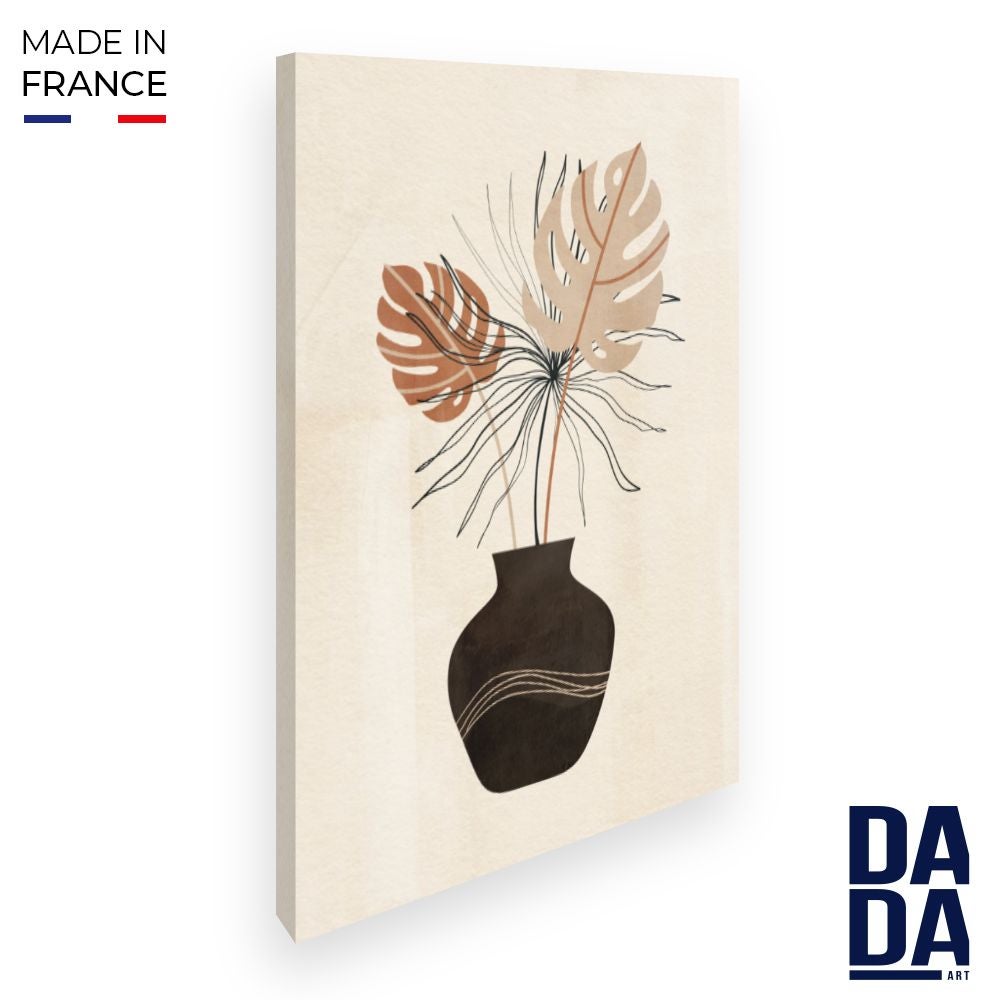 Toile Vase et feuilles / 100x140cm / Fabriqué en France / DADA ART ...