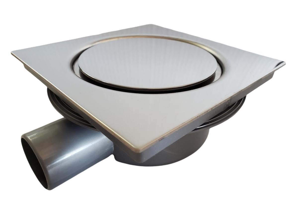 Bonde horizontale / Siphon Inox 15x15 cm | Leroy Merlin