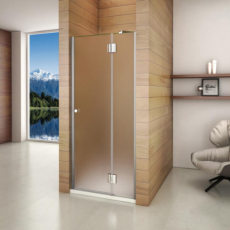 Aica Porte De Douche Pivotante 90x190cm En Verre Dépoli Et Anticalcaire ...